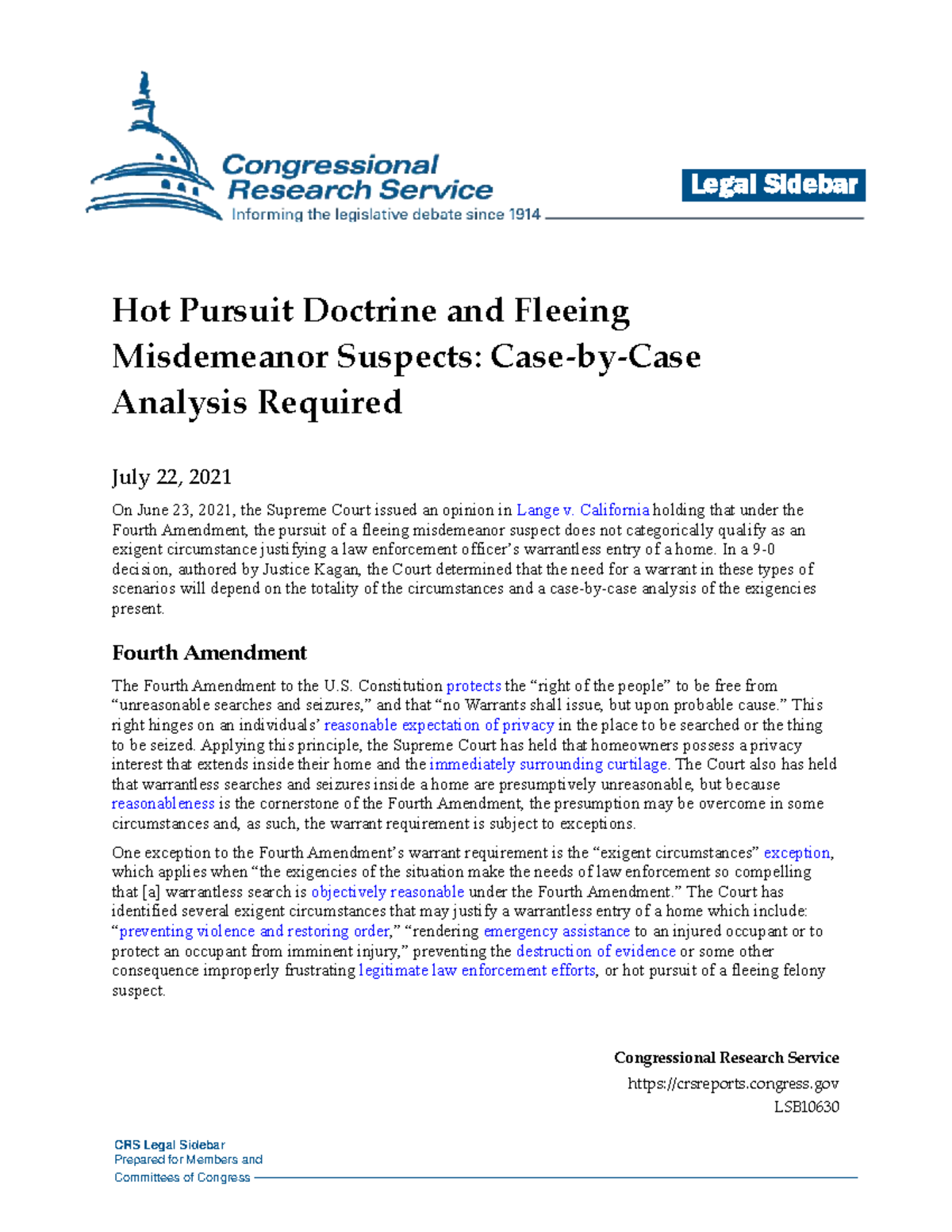 LSB10630 - Reviewer - CRS Legal Sidebar Prepared for Members and ...