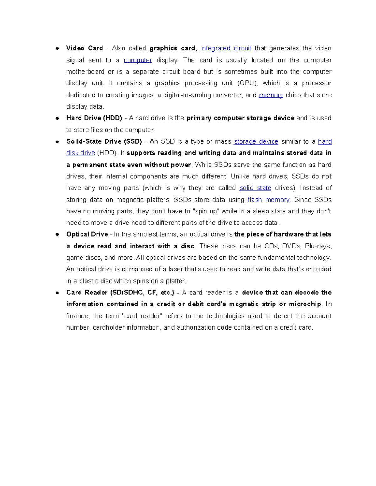 Video Card - Reading material guidelines, techniques, and data ...