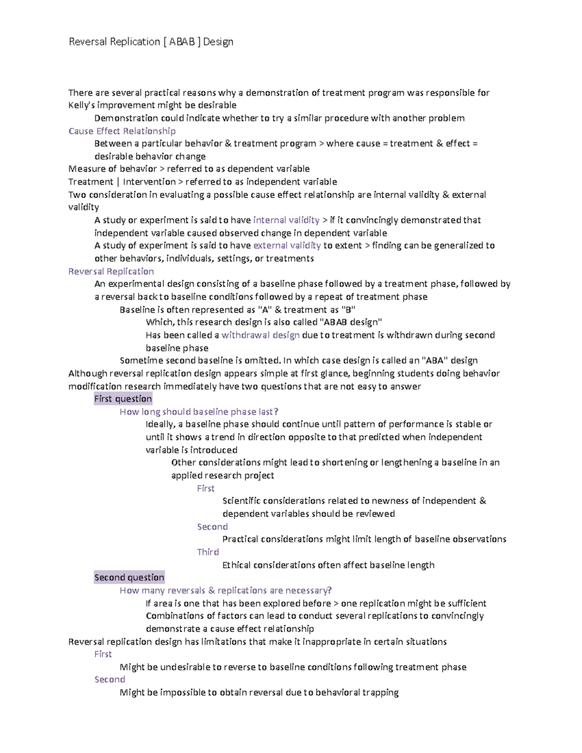 Reversal Replication ABAB Design Notes - Warning: TT: undefined ...