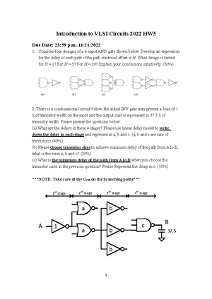 [Solved] 7 Use a standard FO4 delay circuit and HSPICE to derive the - Vlsi Design - Studocu