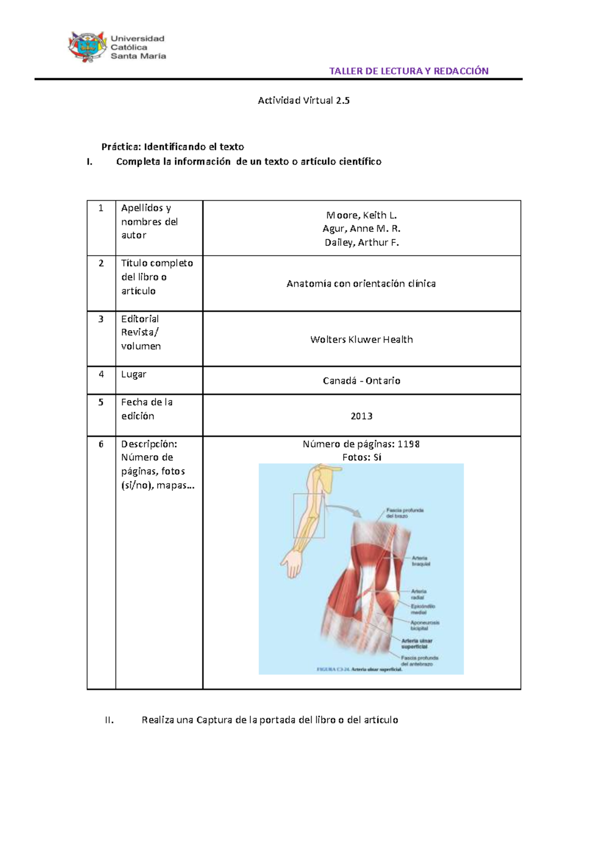 Resención Lectura y Redacción - TALLER DE LECTURA Y REDACCIÓN Actividad ...