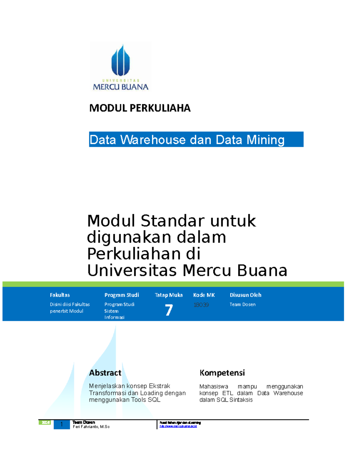 Mdl 7 - Mdl 7 - Fakultas Disini diisi Fakultas penerbit Modul Program ...