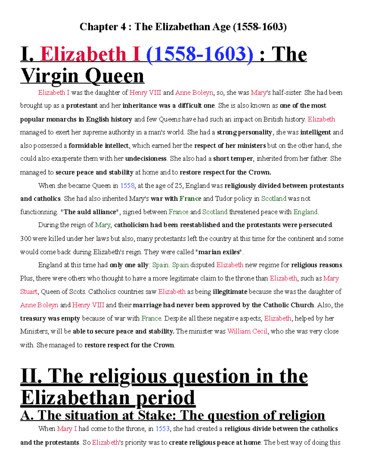 Chapter 4 The Elizabethan Age (1558-1603) - Chapter 4 : The Elizabethan ...