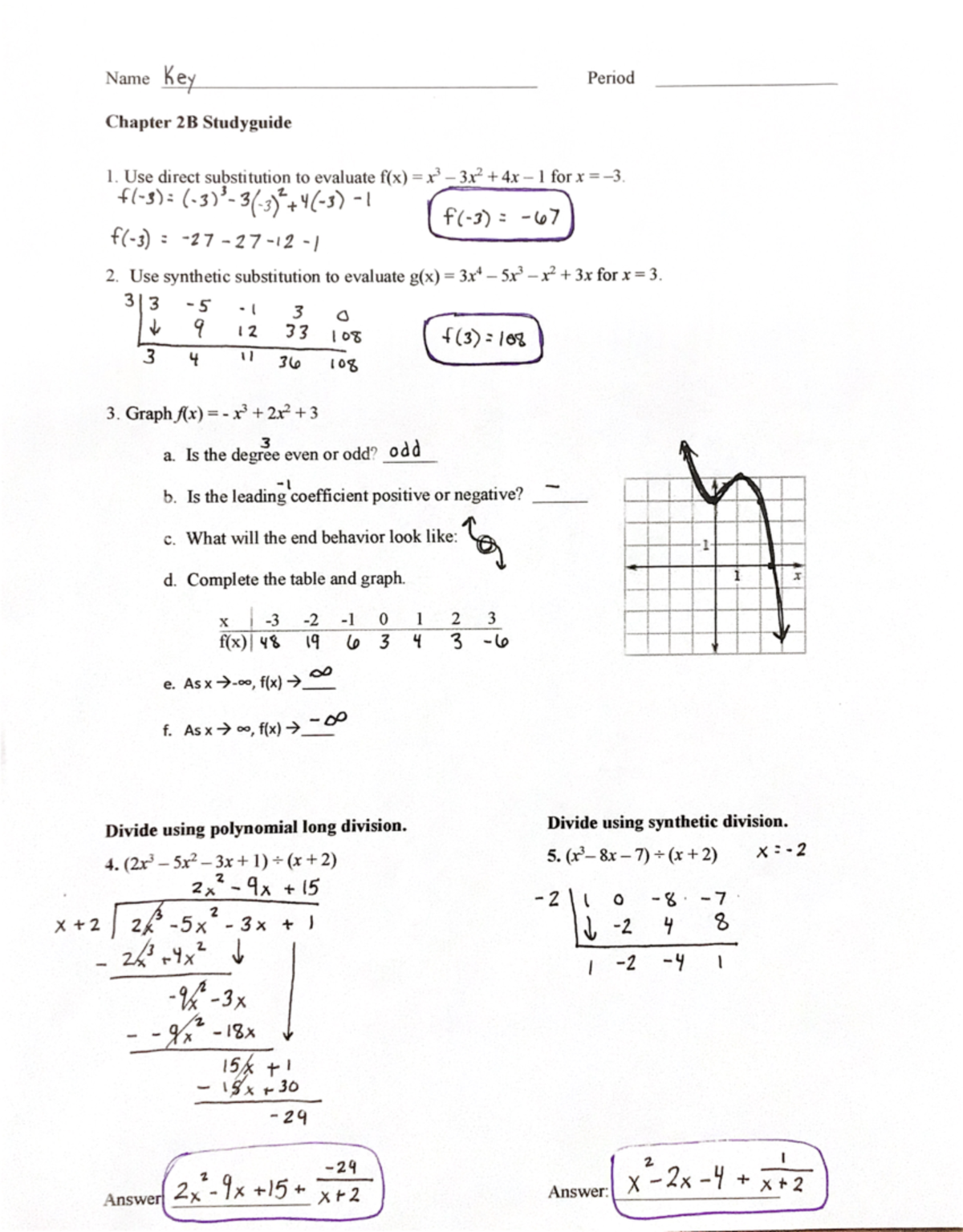 Chapter 2B Study Guide - Answer Key - Studocu