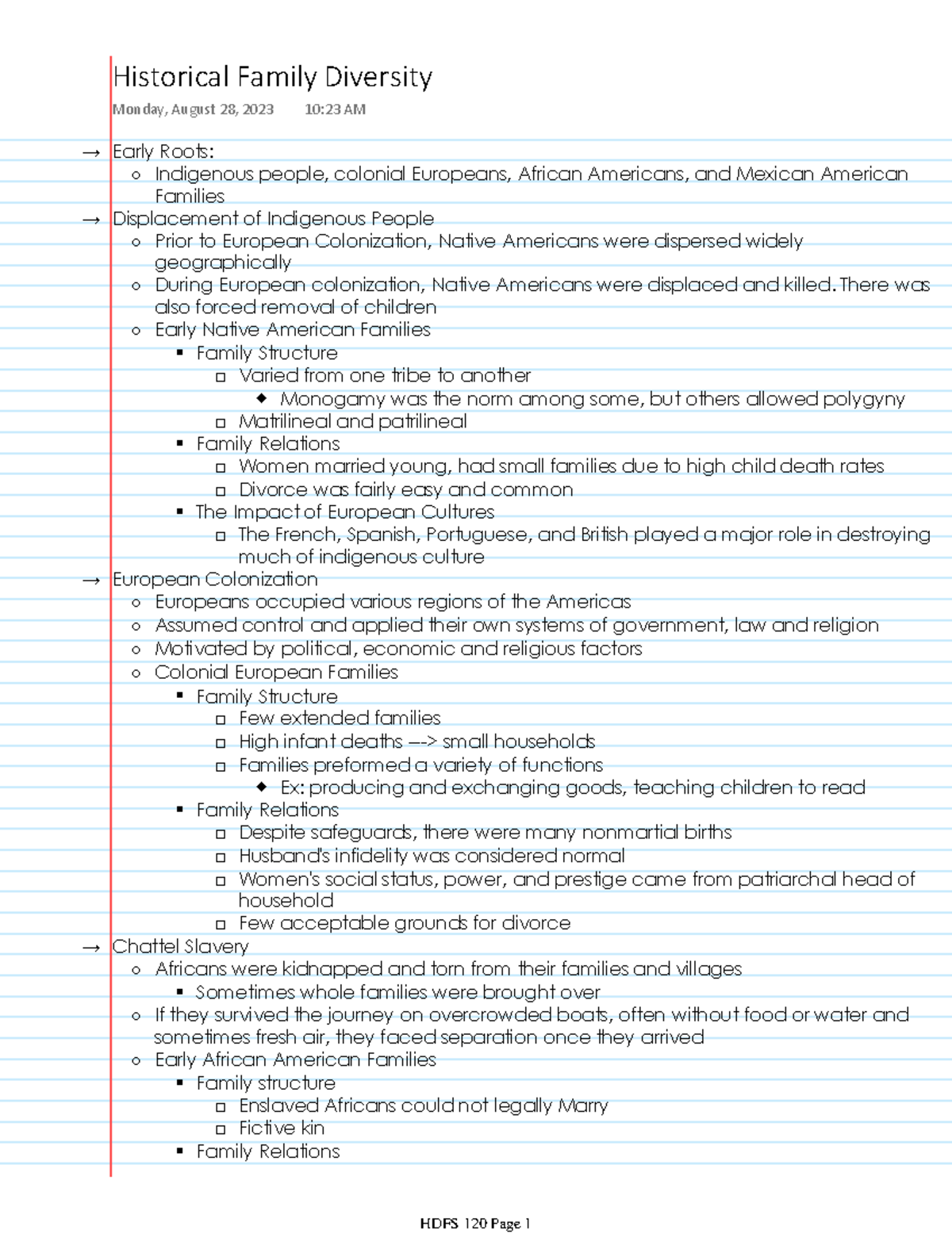 Historical Family Diversity - Early Roots: Indigenous people, colonial ...