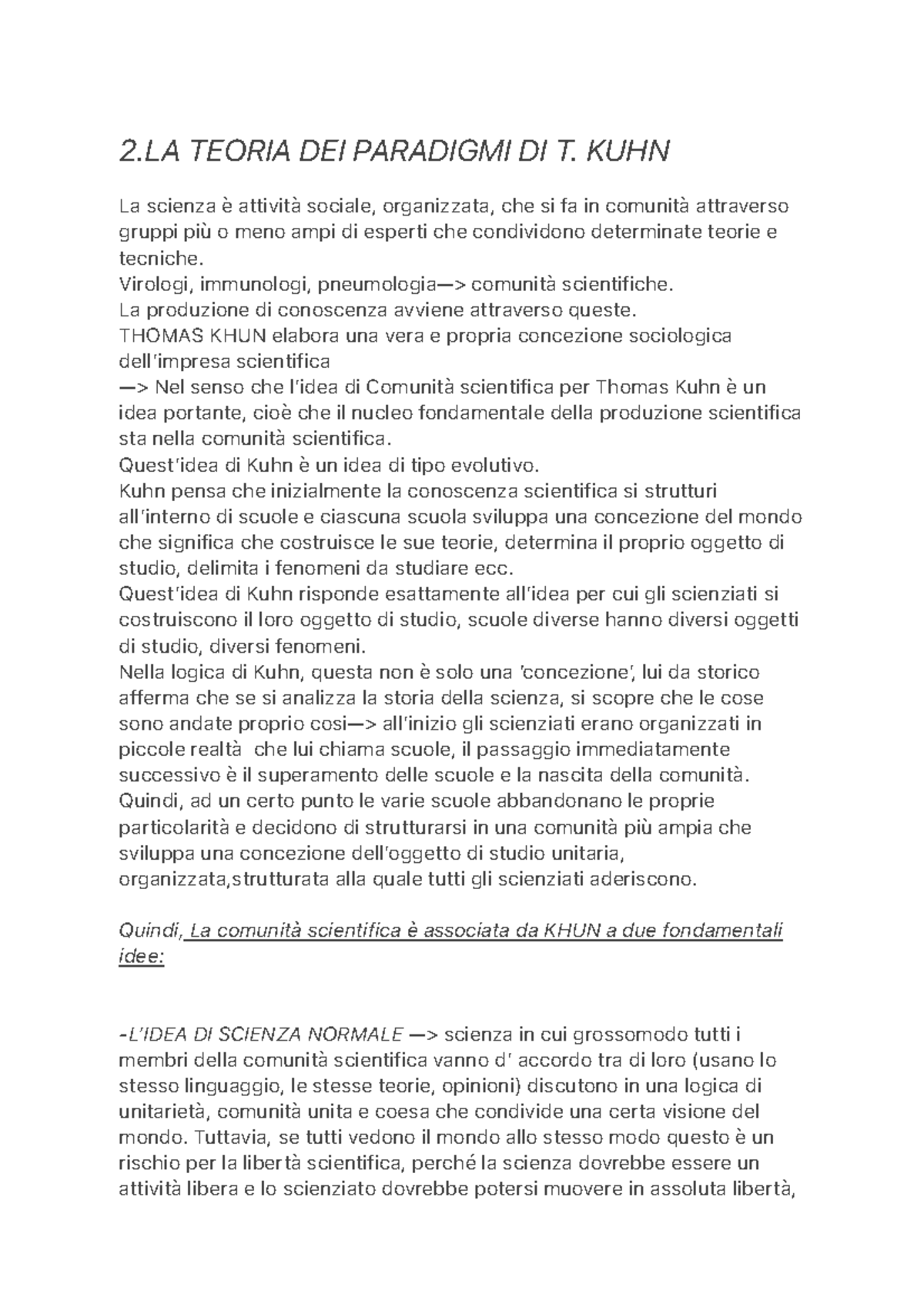 2.LA Teoria DEI Paradigmi DI T. KUHN - 2 TEORIA DEI PARADIGMI DI T ...