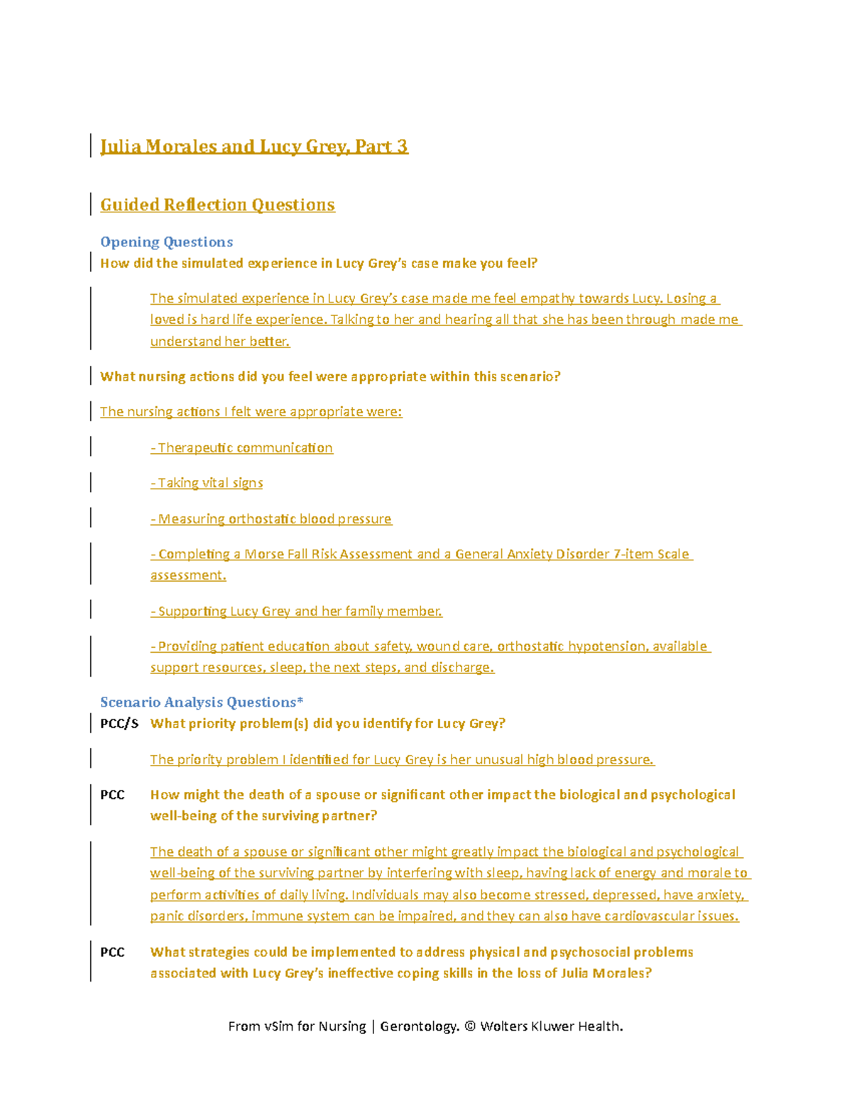 Guided Reflection JM Prt3 - Julia Morales and Lucy Grey, Part 3 Guided Reflection Questions ...