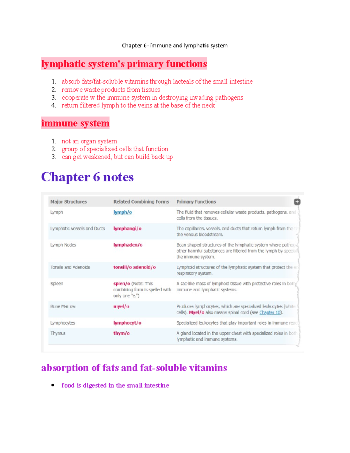 Immune and lymphatic system 2 - Chapter 6- immune and lymphatic system ...