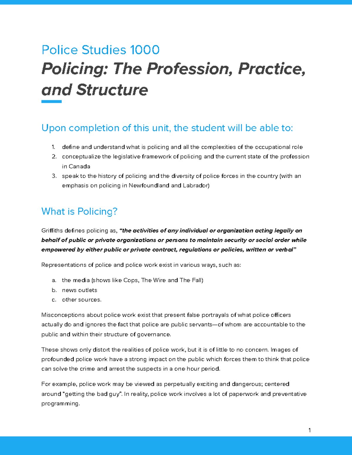Police Studies Policing: The Profession Practice and Structure - Studocu