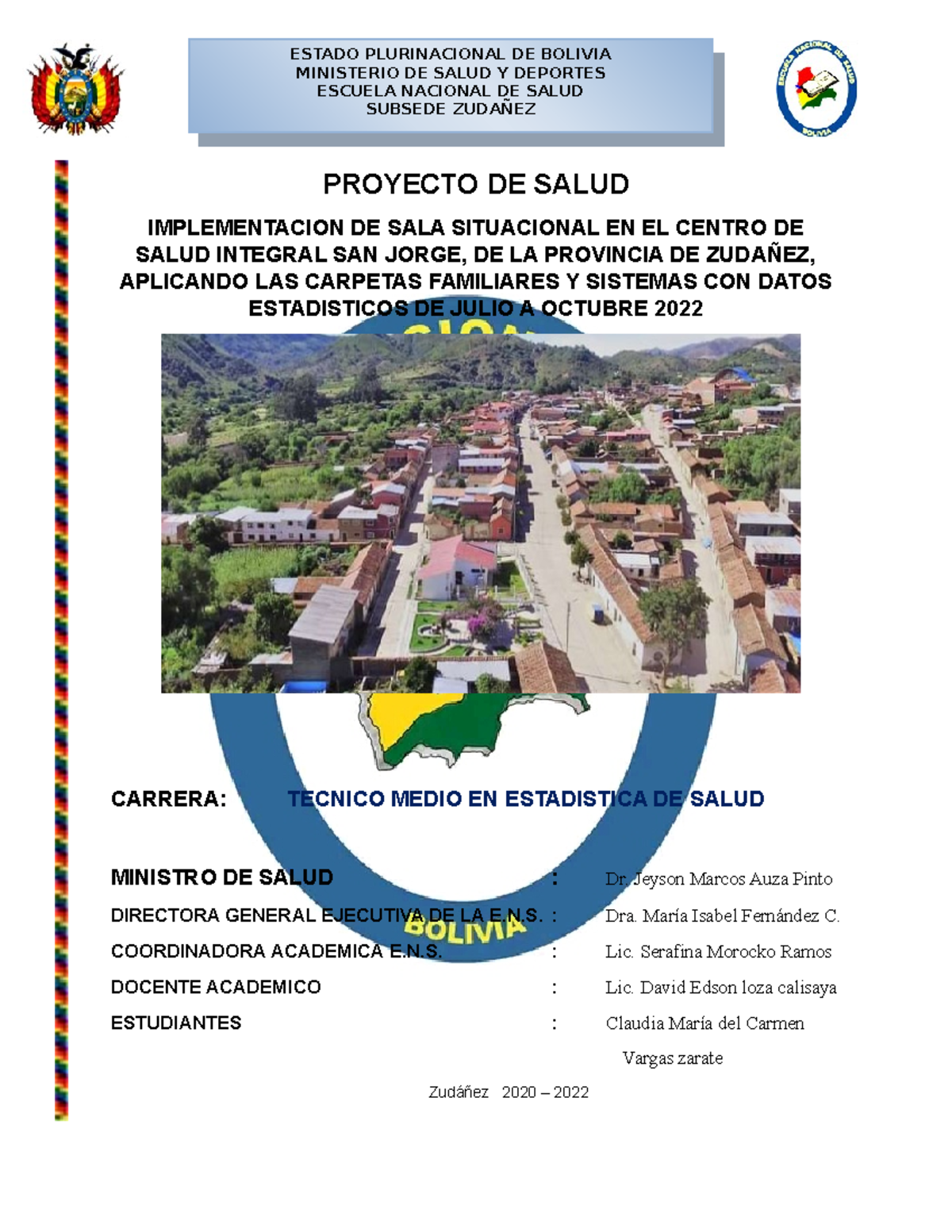 Zudañez proyecto final - PROYECTO DE SALUD IMPLEMENTACION DE SALA ...