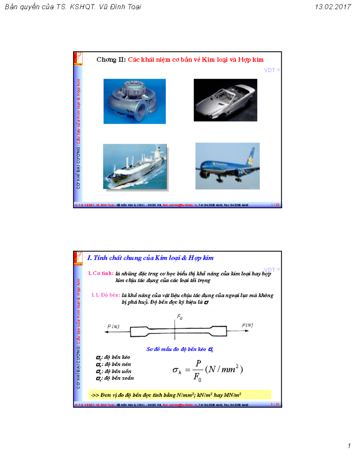 2 - Kim loai - dsdfsdf - CƠ KHÍ ĐẠI CƯƠNG: Cấu tạo của Kim loại & Hợp ...