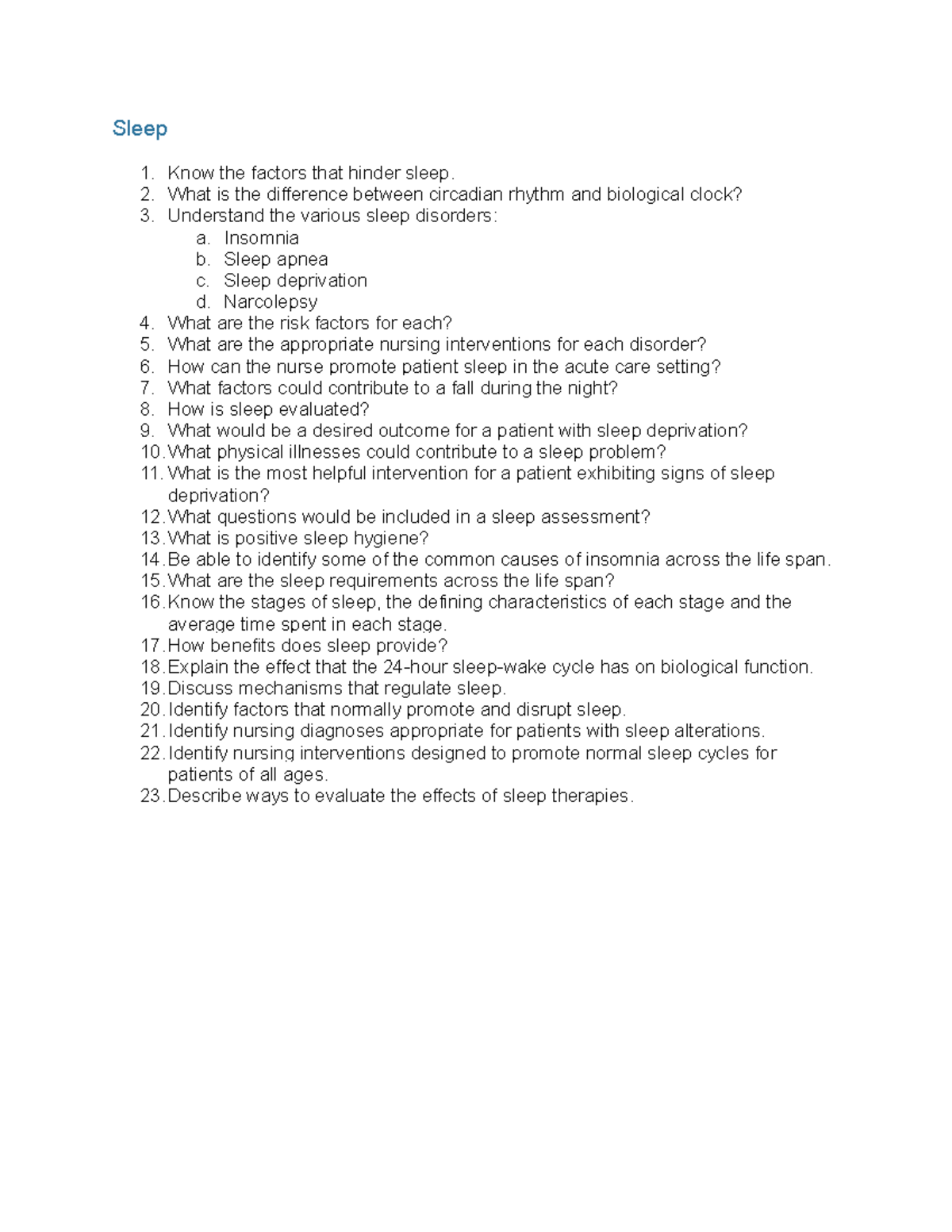 Sleep - Raising the bar - Sleep Know the factors that hinder sleep ...