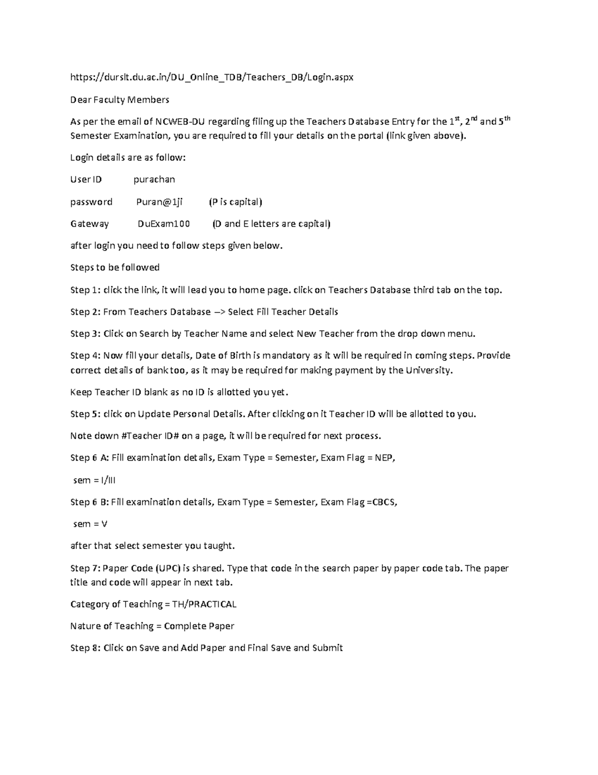 Deta Base Guidance November and December Exam, 2023 - - Studocu