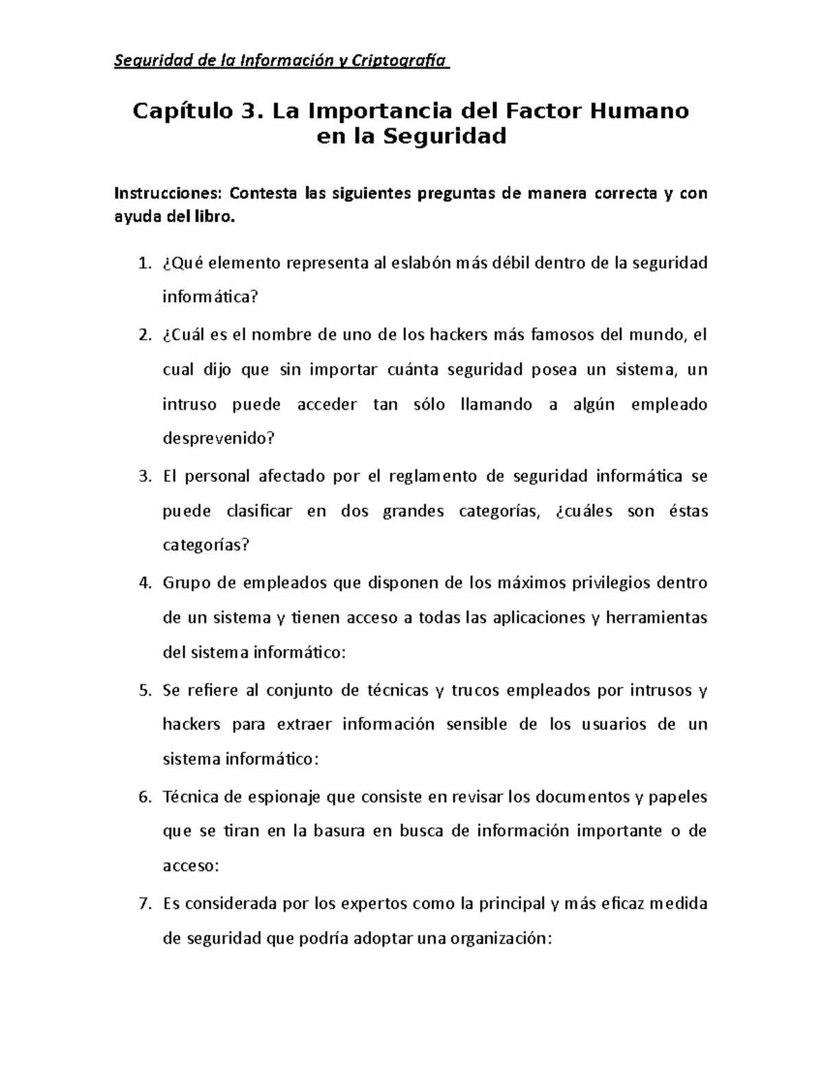 La Importancia del Factor Humano en la Seguridad - Seguridad de la Información y Criptografía ...