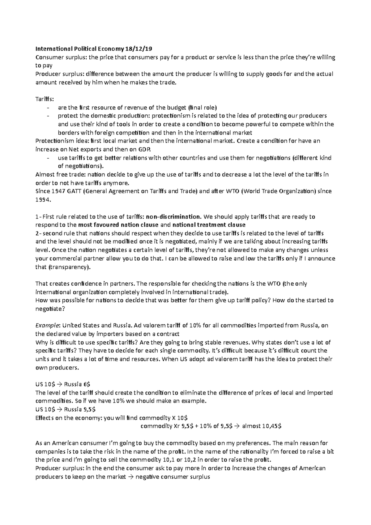 International Political Economy Notes - International Political Economy ...