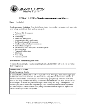 LDR1 - topic 5 dq - LDR-612 TOPIC 5 DQ What di昀케cul琀椀es do you an琀椀 ...