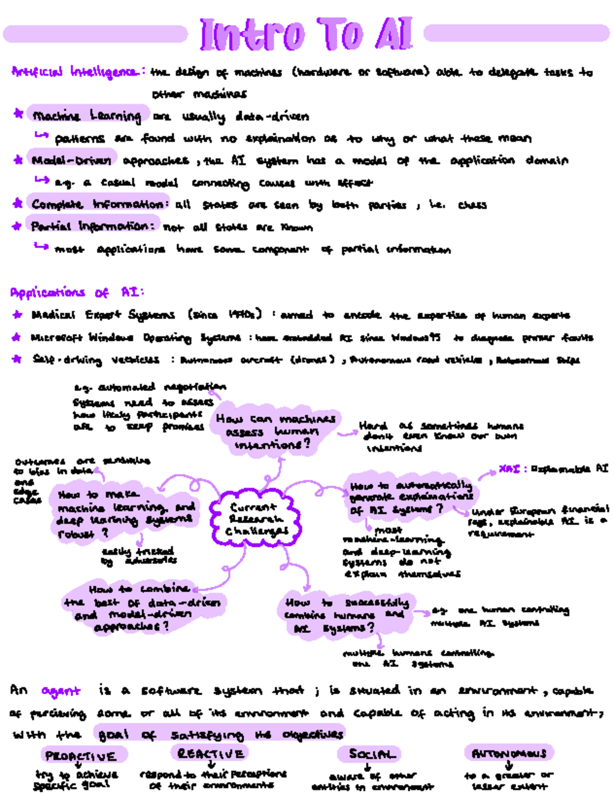 Intro To AI - Study notes for the first week of AIN - Intro To AIIntro ...