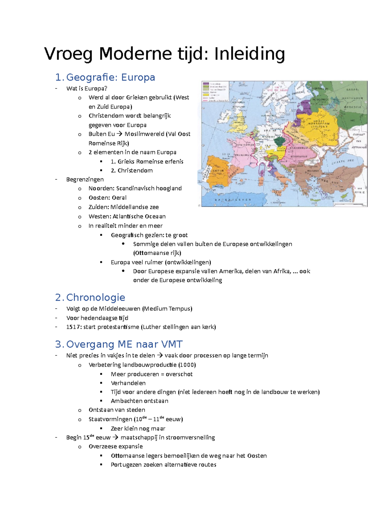 Vroeg Moderne tijd inleiding - Vroeg Moderne tijd: Inleiding 1: Europa ...