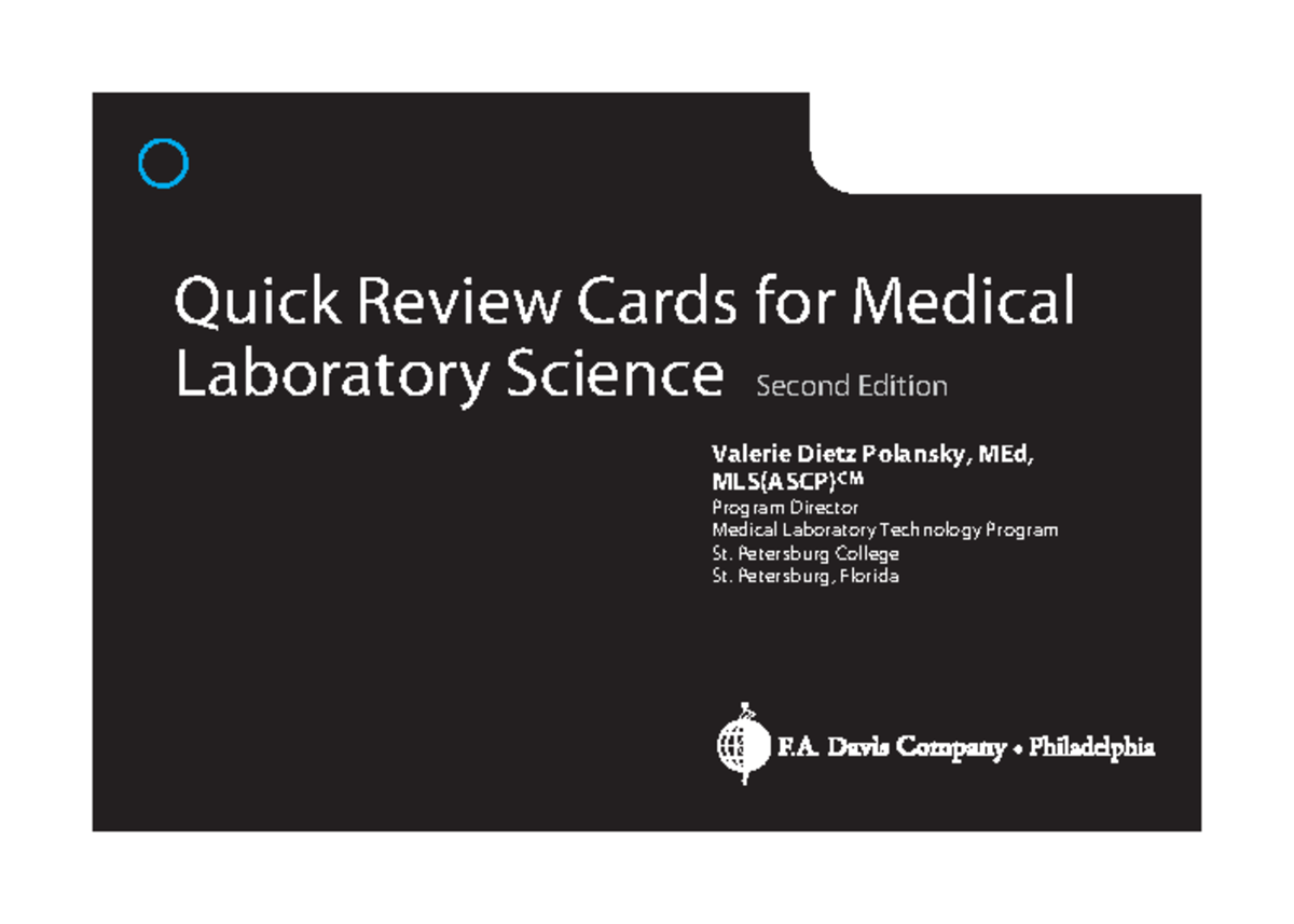 Quick Review for Medical Laboratory Science 2nd Edition Processed ...