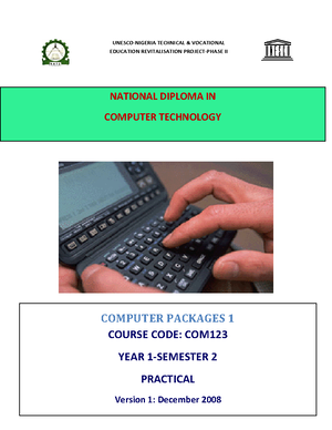 Com 126theory book pc upgrade maintenance - UNESCO-NIGERIA TECHNICAL & VOCATIONAL EDUCATION ...