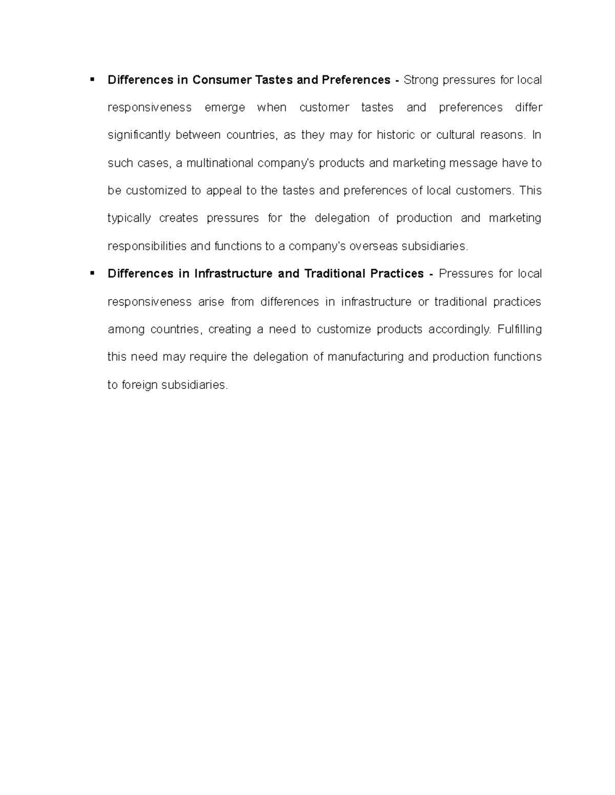 Differences in Consumer Tastes and Preferences - In such cases, a ...
