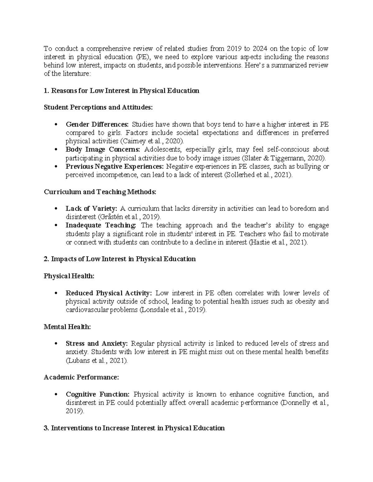 RRS - NOTES - To conduct a comprehensive review of related studies from ...