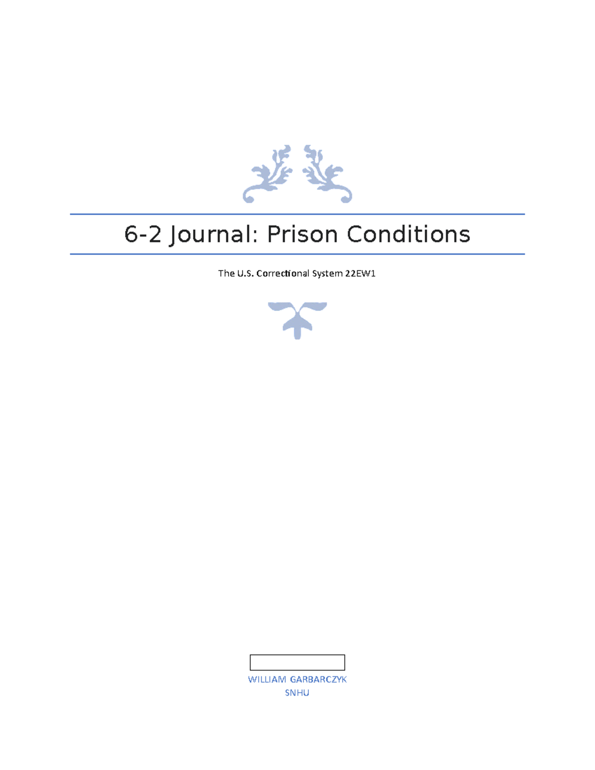 CJ.210 M.6.A.edited - Module 8 assignment - 6-2 Journal: Prison ...