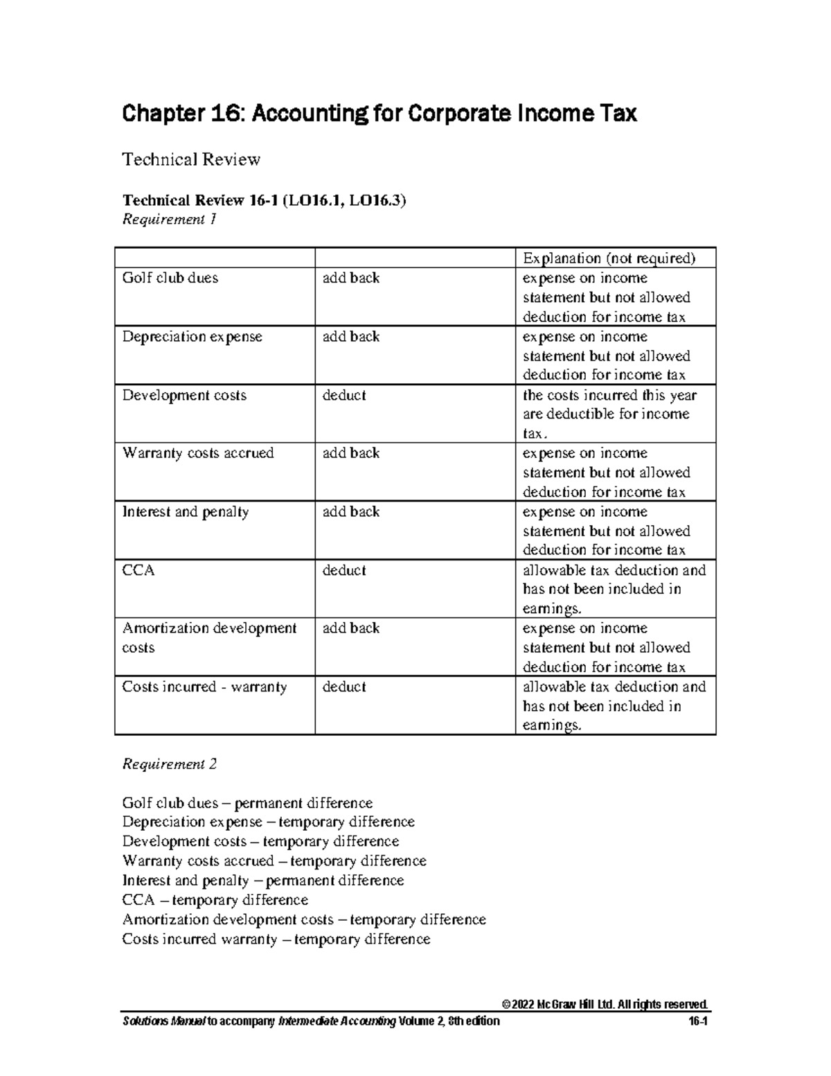 Chapter 16 Student Solutions - © 20 22 McGraw Hill Ltd. All rights ...