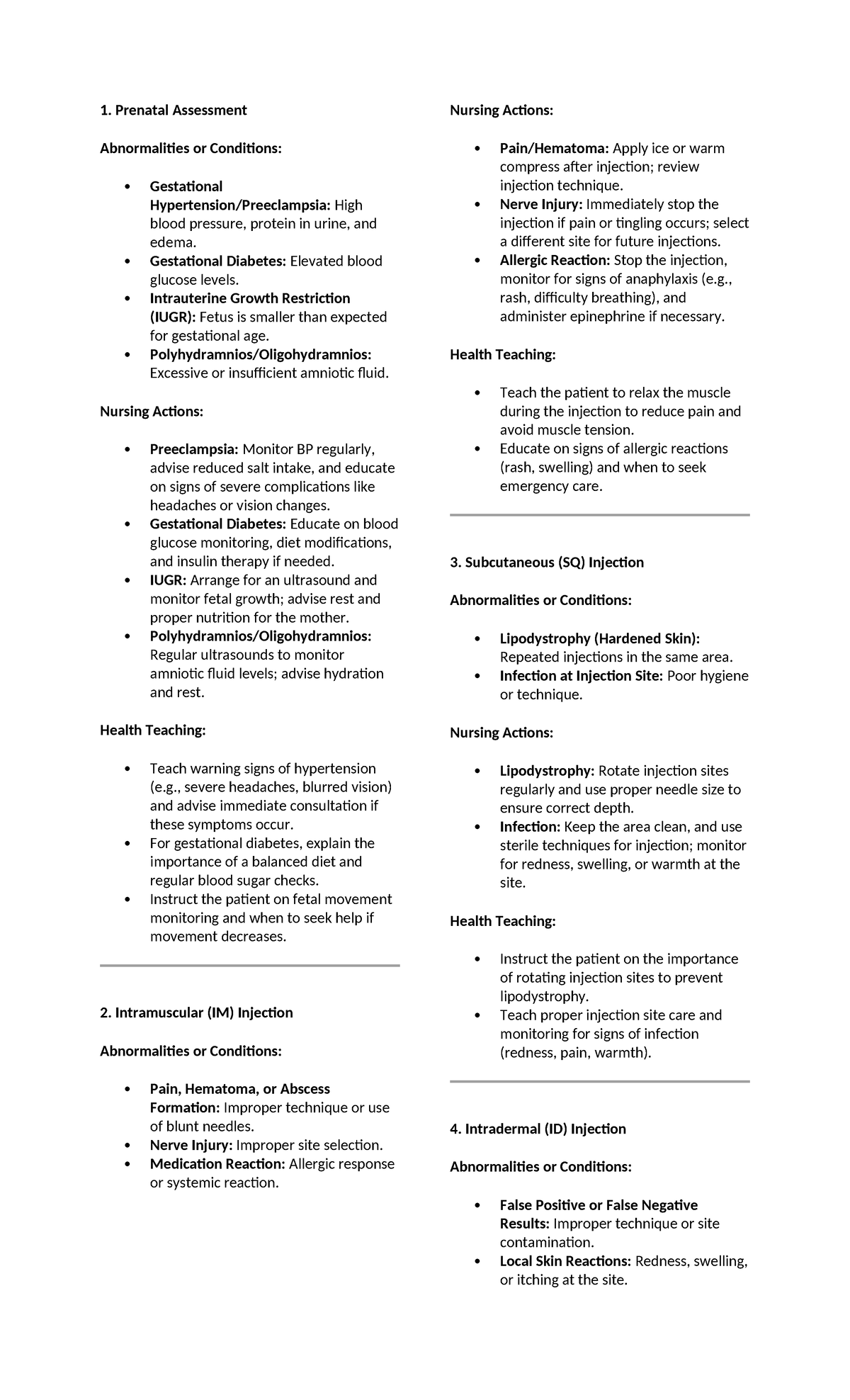 1 - retdem - 1. Prenatal Assessment Abnormalities or Conditions ...
