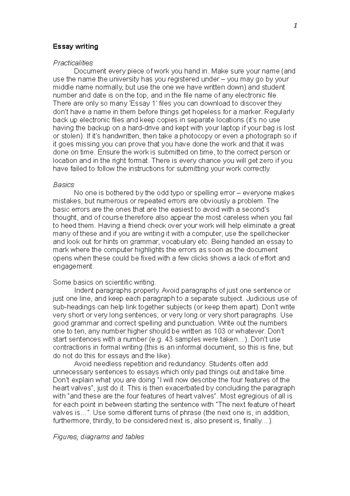 Essay Writing Guide - Essay writing Practicalities Document every piece ...