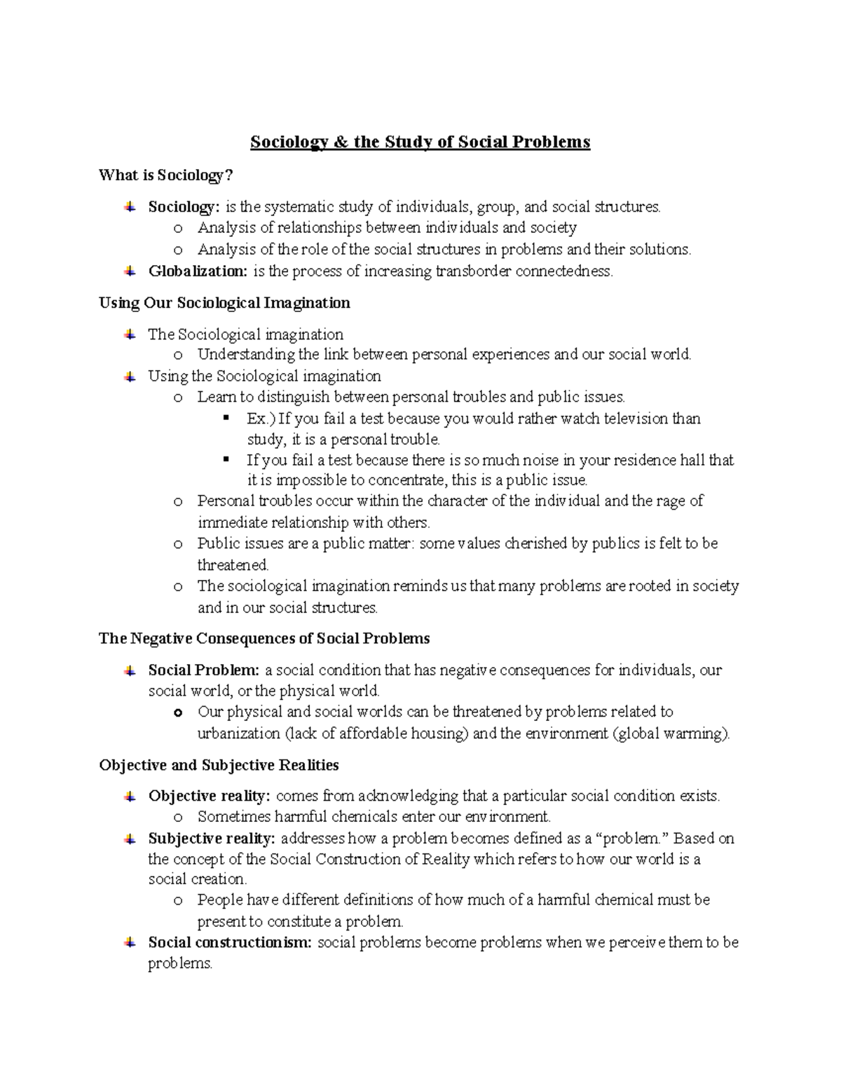 Sociology and the study of Social Problems - Sociology & the Study of ...