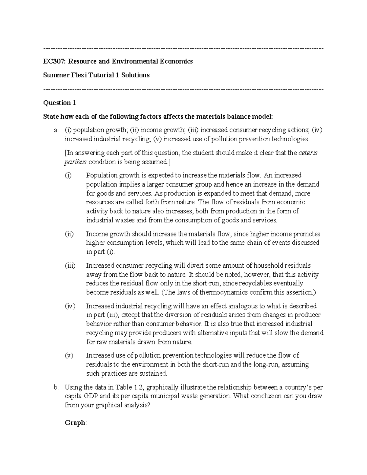 EC 307 Summer Flexi Tutorial 1 - Solutions - EC307: Resource and ...