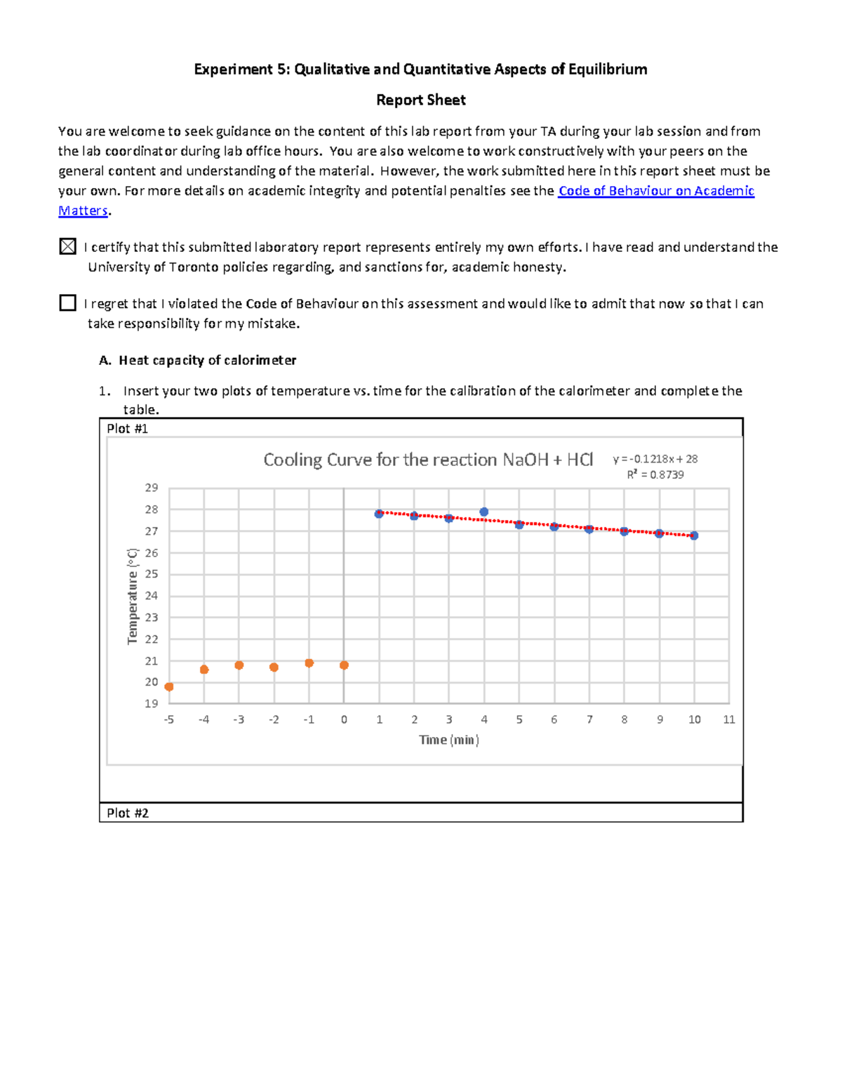 CHM135 Lab 5 Report Sheet - Experiment 5: Qualitative and Quantitative ...