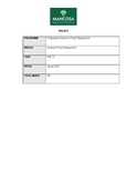 MANCOSA - Project Management - Studocu
