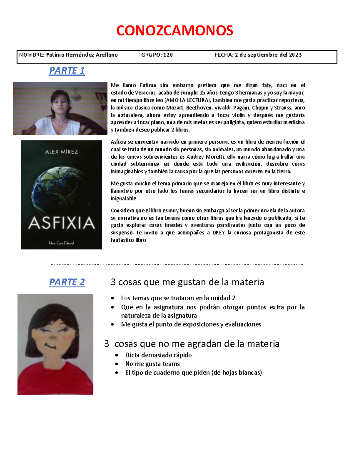 Hernandez Fatima Conozcamonos 120 - CONOZCAMONOS PARTE 1 Me llamo ...