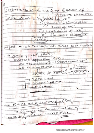 Kinetics Complete Ncert - CLASS – 12 TH CBSE 2024 CHEMICAL KINETICS ...