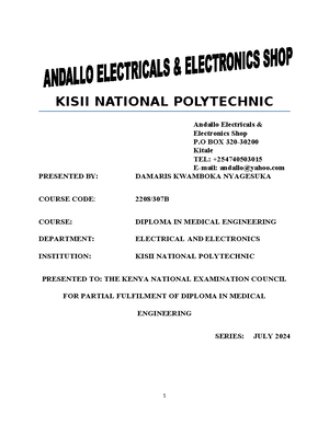 Curriculum Electrical Engineering Level 6 (Power Option) - TVET ...