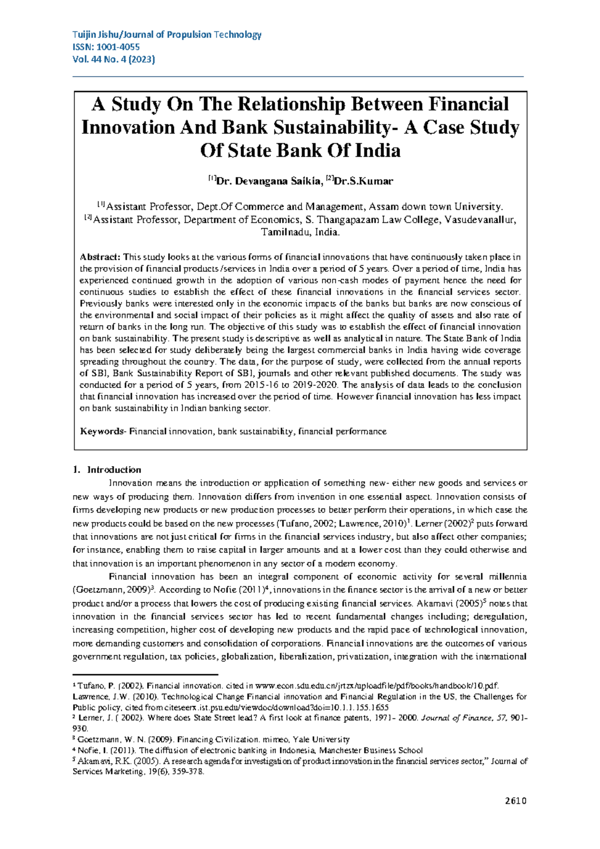 A+ Study+ON+THE+ Relationship+ Between+ Financial+ Innovation+AND+BANK+ ...