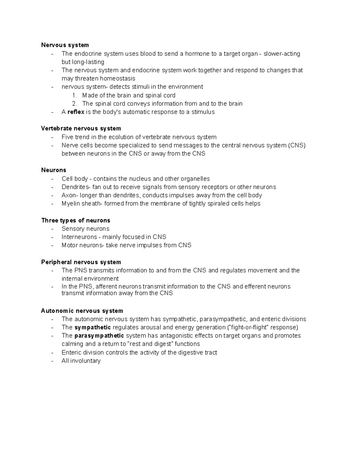 Chapter 27 the control systems - Nervous system - The endocrine system ...