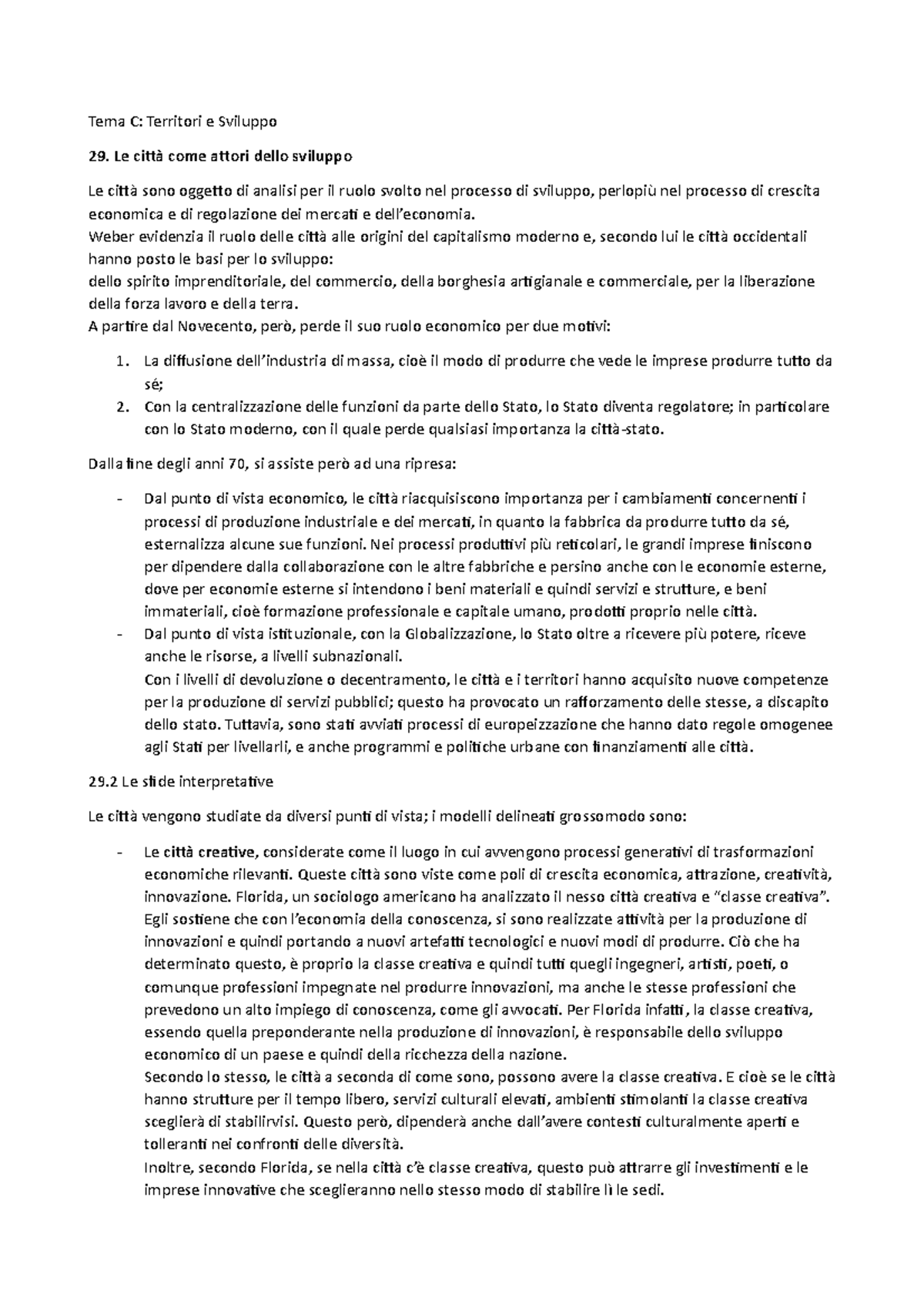 Tema C (Territori e Sviluppo) - Tema C: Territori e Sviluppo 29. Le ...