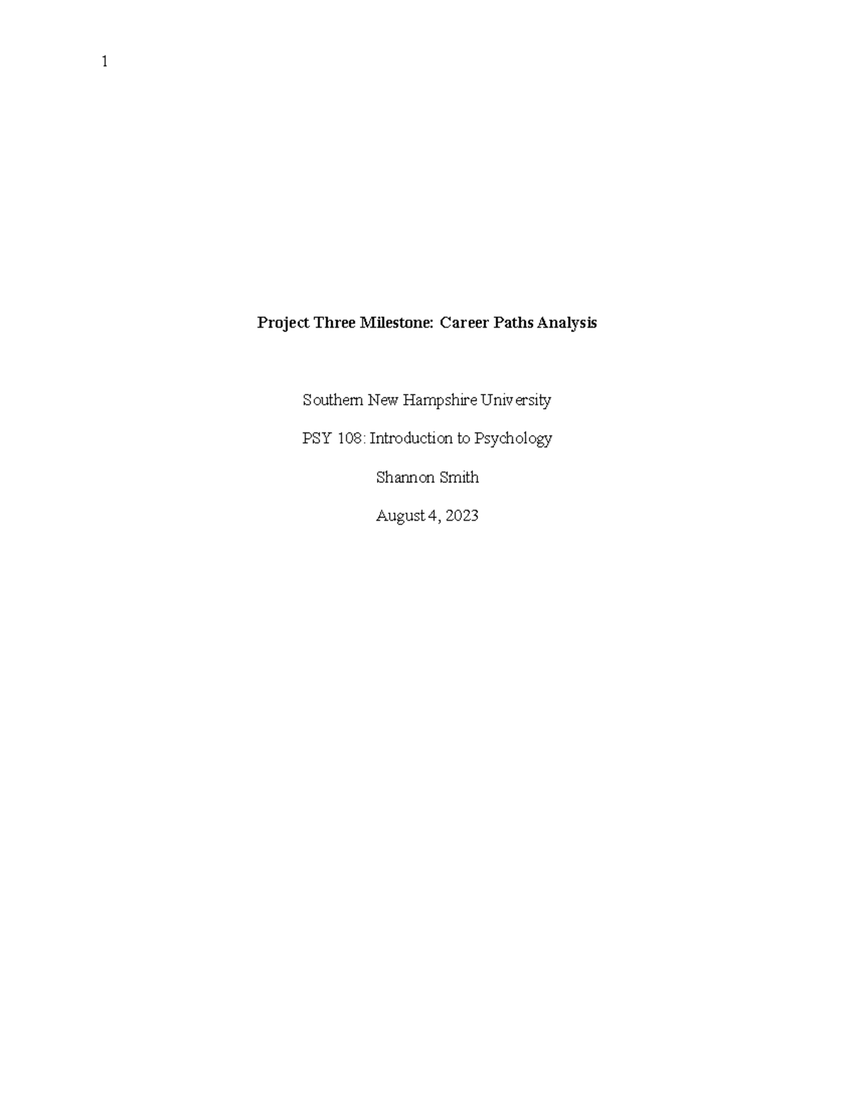 Project milestone 3 - Project Three Milestone: Career Paths Analysis ...