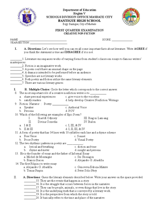 1st Quarter-Exam-Oral-Communication-Gr-11 - Department of Education ...