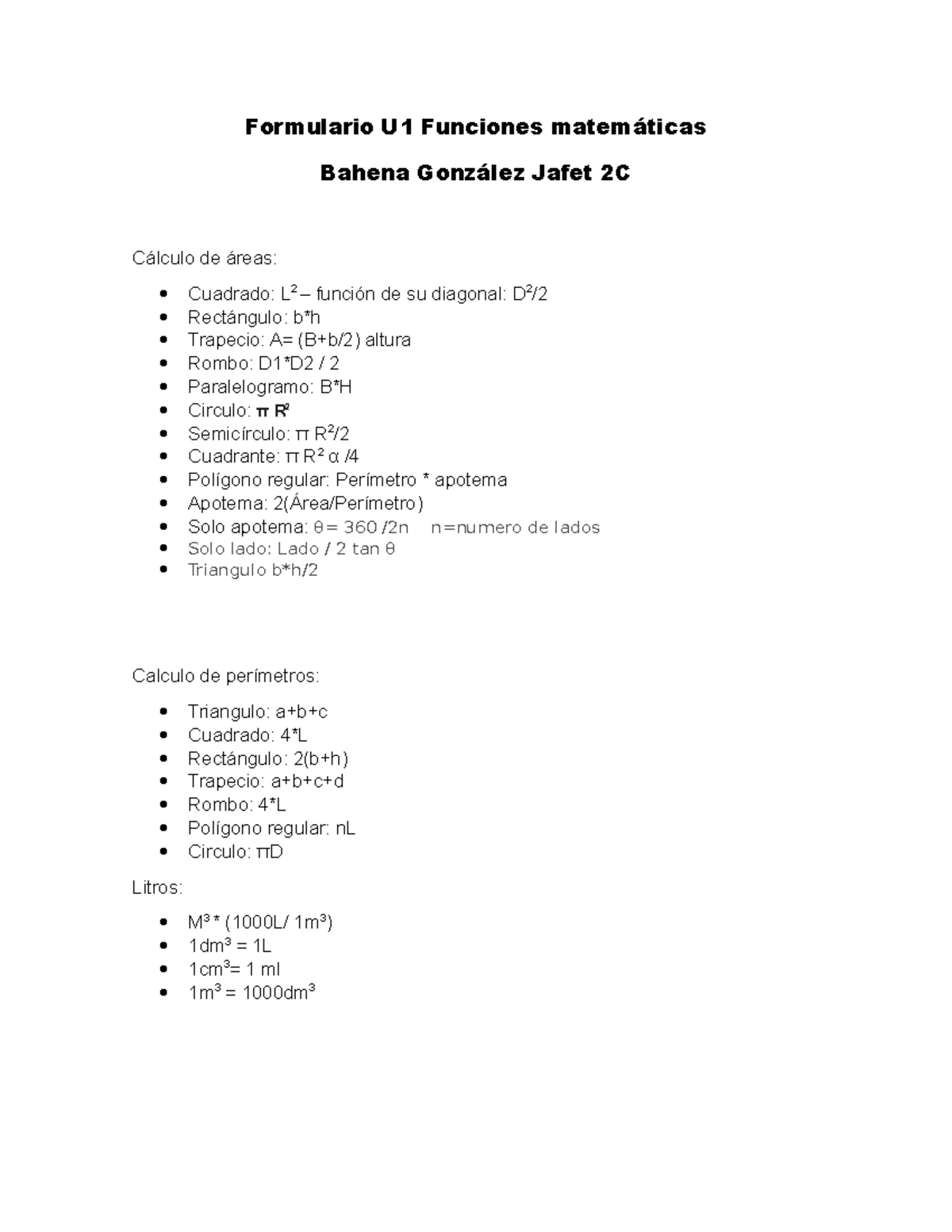 Formulario U1 Funciones matemáticas - Formulario U1 Funciones ...