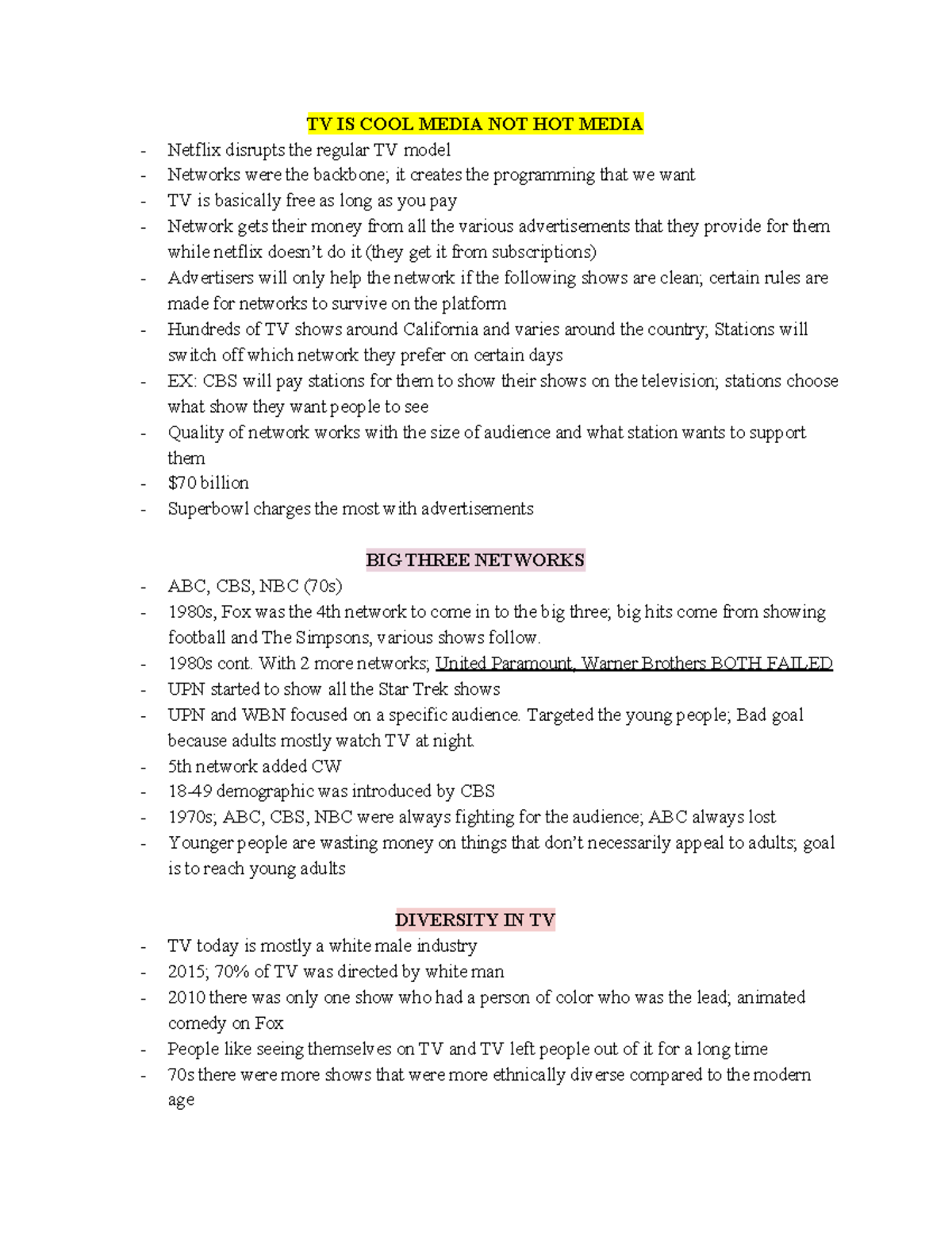 Television Unit - TV IS COOL MEDIA NOT HOT MEDIA Netflix disrupts the ...