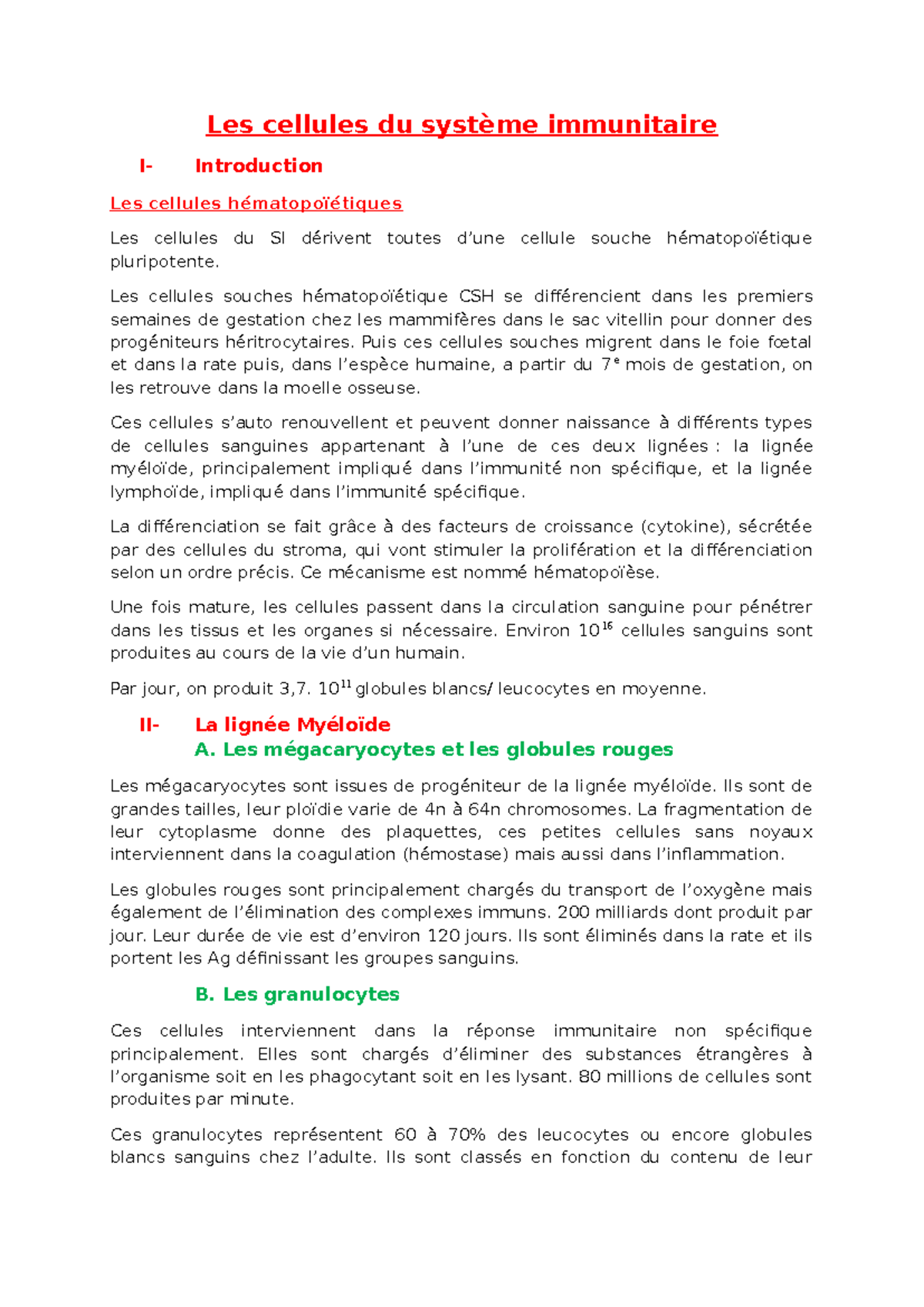 Les cellules du système immunitaire - Les cellules du système ...