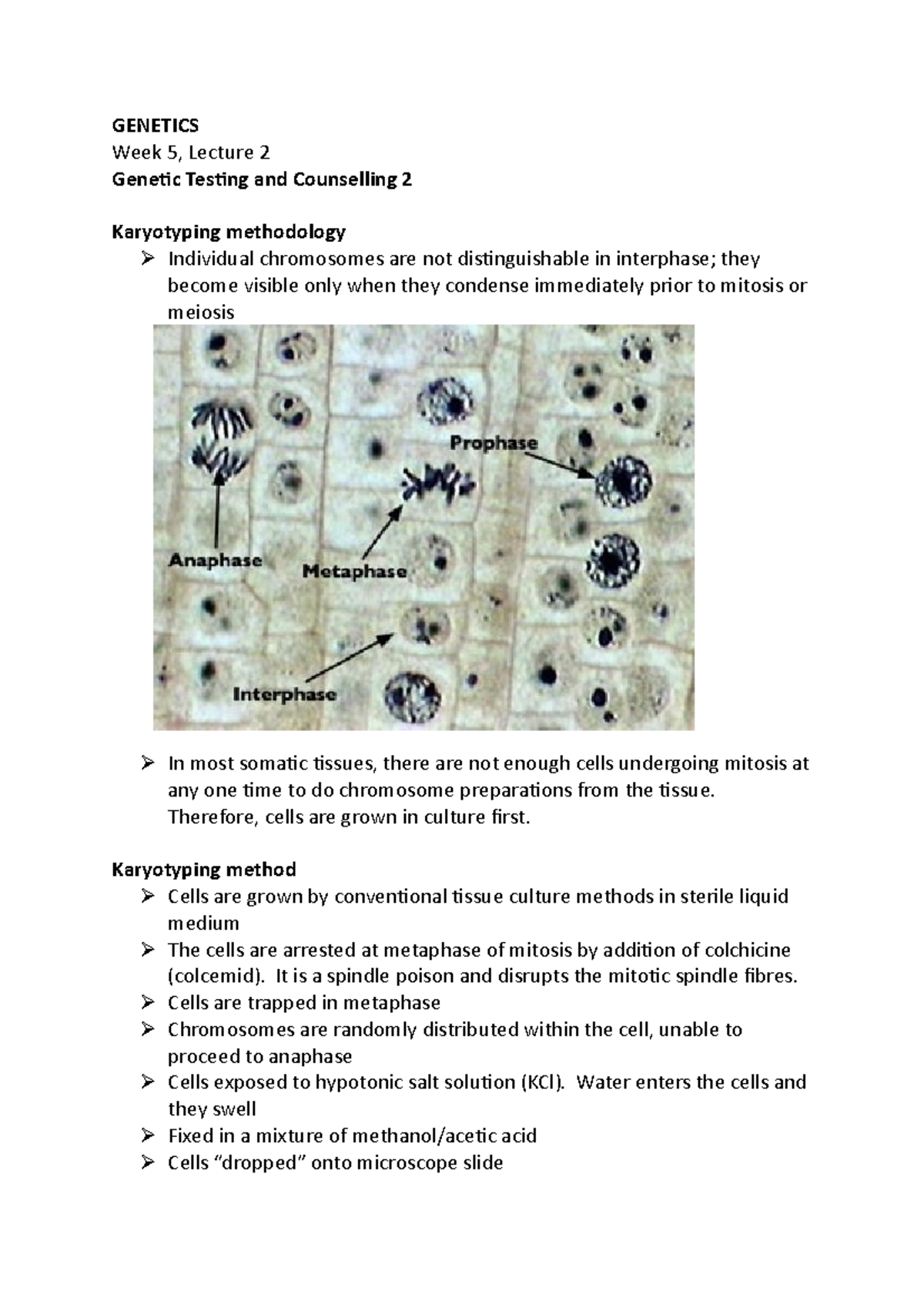Applied genetics Genetic Testing and Counselling 2 - GENETICS Week 5 ...