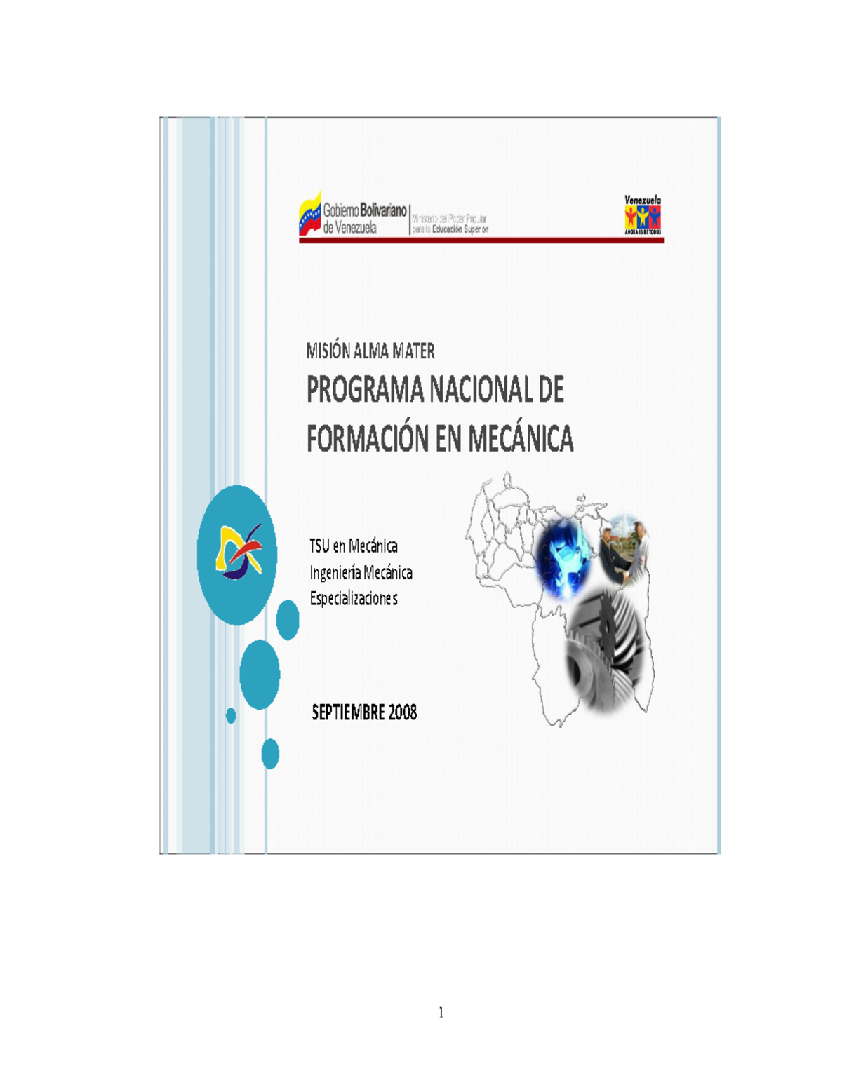 13 - Proyecto de estudios para ING mecánica - ####### 1 PROGRAMA ...