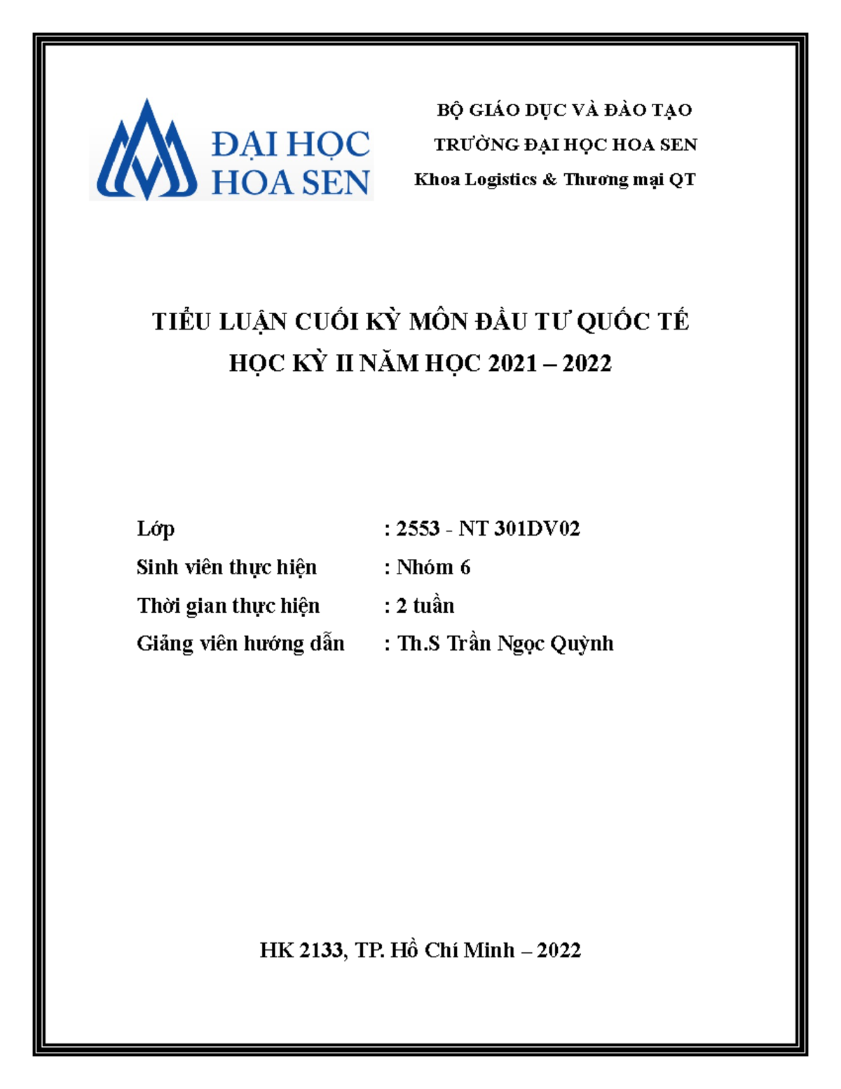 Nh m 6 t i D n Spectre HK2133 2553 CK - BỘ GIÁO DỤC VÀ ĐÀO TẠO TRƯỜNG ĐẠI HỌC HOA SEN Khoa ...