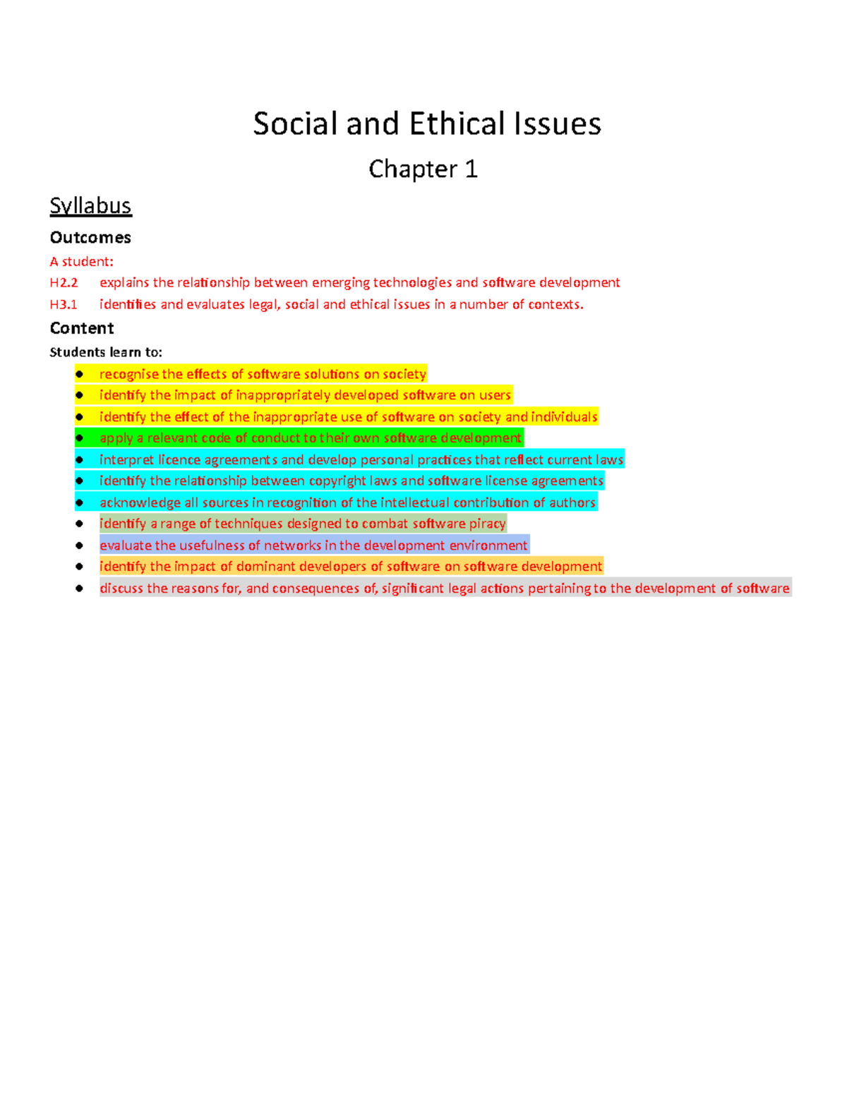 Chapter 1 - Social and Ethical Issues - Social and Ethical Issues ...