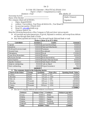 Tally prime practical question paper - Motilal Nehru College B. (H) I ...